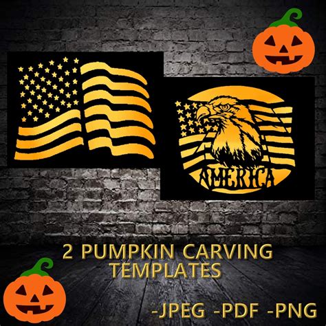 American Flag Pumpkin Stencil Mom Wife Busy Life