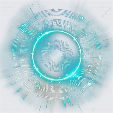 Cyan Data Halo Aperture Particle Light Effect Light Spot Light Halo Aperture Particle Light