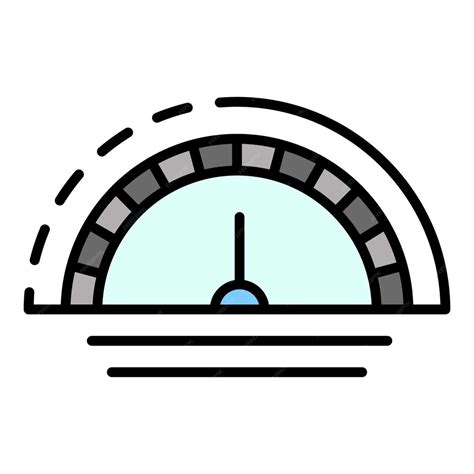 Premium Vector Speedometer Icon Outline Speedometer Vector Icon Color Flat Isolated