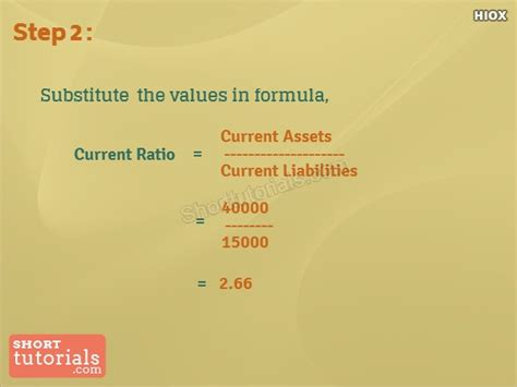 Current Ratio Calculation