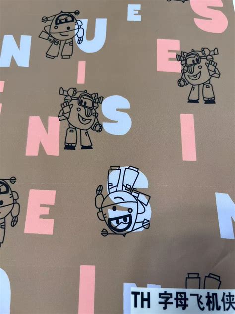 Cartoon Super Wings Digital Printing Polyester Fabric For Garmentandbags