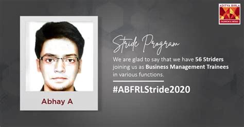 Priyanka Jayaraman On Linkedin Thankyou Abfrlstride2020