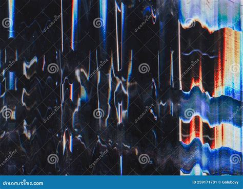 Glitch Texture Static Noise Color Analog Defect Dark Stock Image