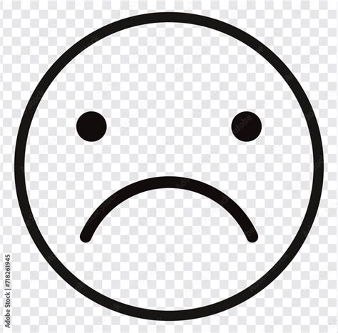 Sad Face Emoticons Sad Face Line Emoji Emoji Line Art Vector Icons