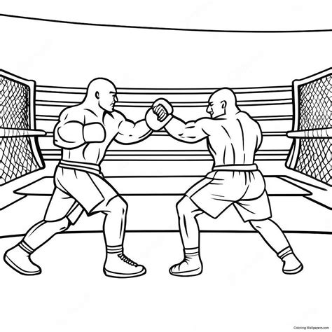 Mma Fighters In Action Coloring Page 35704 28230