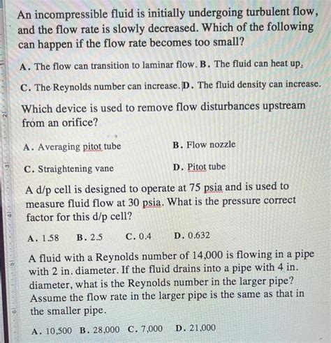 Solved An Incompressible Fluid Is Initially Undergoing Chegg