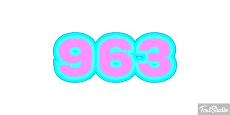 963 Number Animated  Logo Designs