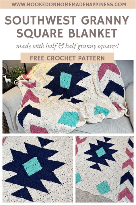 Southwest Granny Square Crochet Blanket Hooked On Homemade Happiness