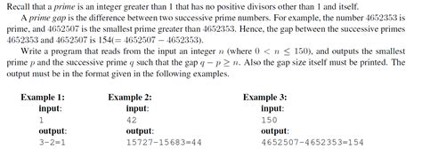 solved recall that a prime is an integer greater than 1 that