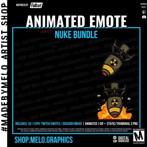 Nuke Boom Animated Twitch Emotediscord Emoji Bundle 3pk Madebymelo Madebymelo Artist Nuke Boom Animated Twitch Emotediscord Emoji Bundle 3pk Madebymelo Madebymelo Artist