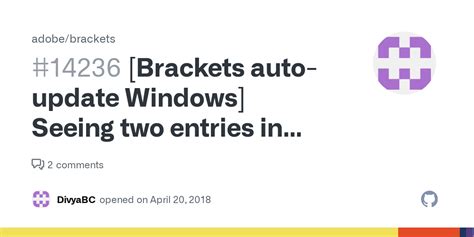 Brackets Auto Update Windows Seeing Two Entries In Control Panel And