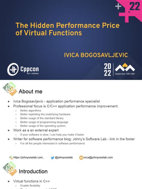 Cppcon The Hidden Performance Price Of Virtual Functions 5 Pdf
