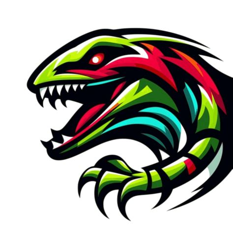 Premium Vector Menacing Green Lizard Creature In Vector Style