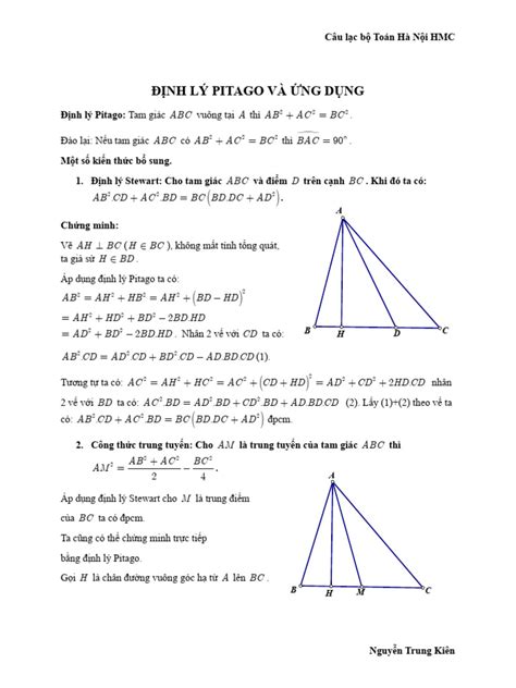 17 Định Lý Pitago Và Ứng Dụng 7a Pdf