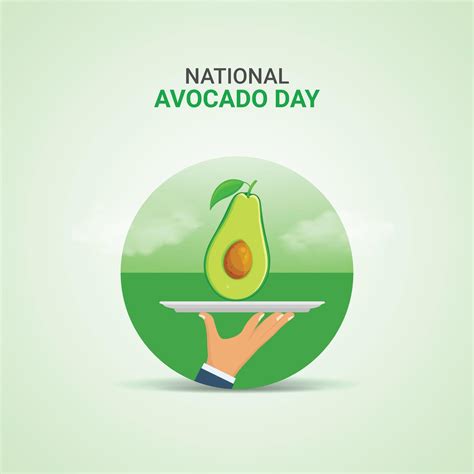 National Avocado Day Creative Ads Design Avocado Vegetable Icon
