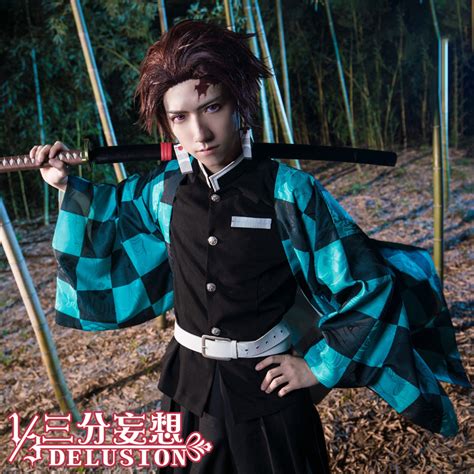 Tanjiro Costume Demon Slayer Tanjiro Cosplay Costume For Men Kimetsu No