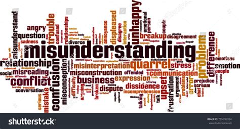 Misunderstanding Word Cloud Concept Vector Illustration Stock Vector