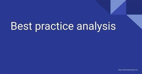 Best Practice Analysis Cma Usa Practice Platform