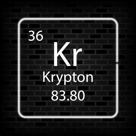 Premium Vector Krypton Neon Symbol Chemical Element Of The Periodic Table Vector Illustration