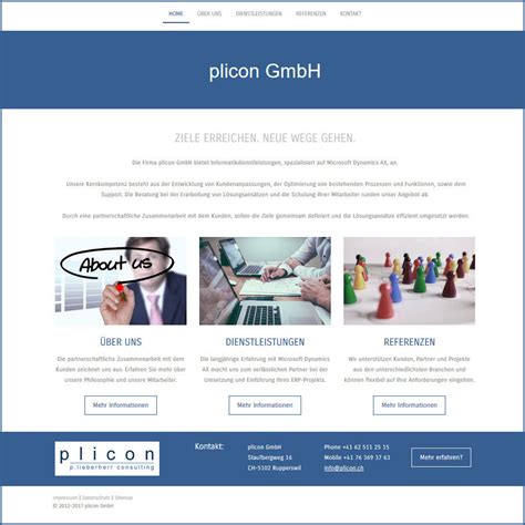 Webseiten Entwicklung Plicon Gmbh Dynamics Ax Entwicklung Beratung