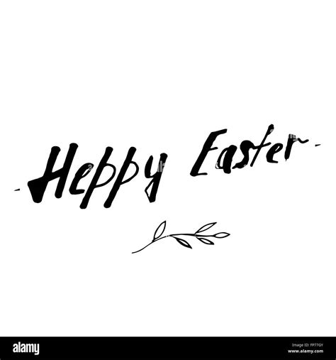 Handmade Lettering Happy Easter Stock Vector Images Alamy