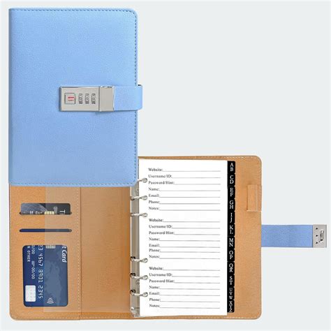 Btsftoget Refillable Password Book Binder With Alphabetical Tabs And Lock 576 Passwords Large
