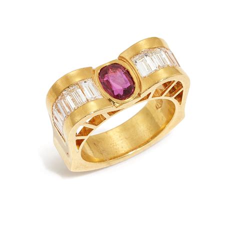 Roseberys London A Ruby And Diamond Ring The Oval Mixed Cut Ruby Set To