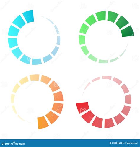 Progress Steps Phases Indicator Preloader Buffer Shape Stock Vector