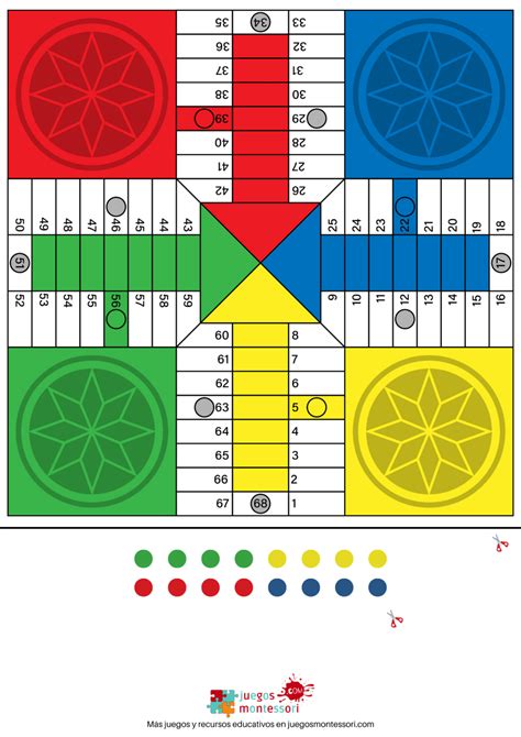 Parchís Para Imprimir Tablero En Pdf Gratis Juegos Montessori