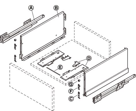 Drawer Side Runner System Grass Nova Pro Scala H250 With Expanding