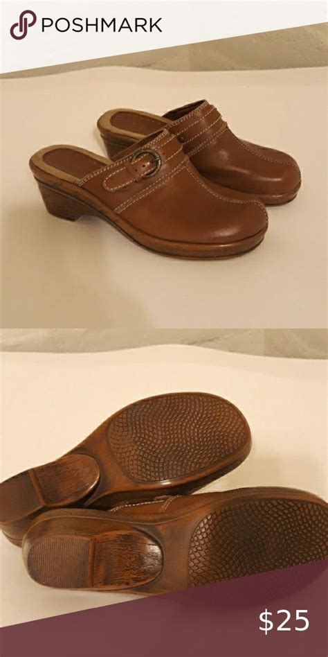 Bass Leather Clogs Leather Clogs Leather Heels