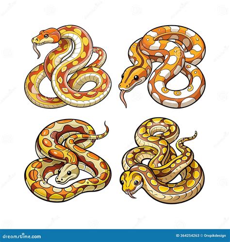 Majestic Reticulated Python Linocut Arts Design Vector Illustration 365124458