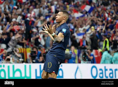 Qatar 18 12 2022 Kylian Mbappe Of France Celebrates His Goal During