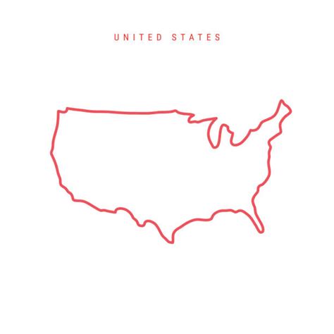 140 300 United States Outline Map Fotos De Stock Imagens E Fotos