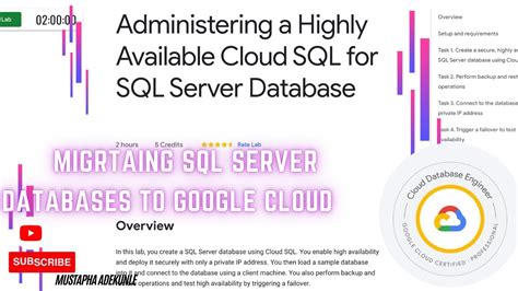 Administering A Highly Available Cloud Sql For Sql Server Database With