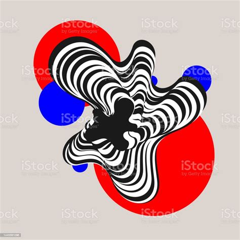 기하학적 모양의 컴포지션 디자인에 대한 추상적 배경입니다 트렌디한 스타일리시그래픽 3차원 형태에 대한 스톡 벡터 아트 및 기타 이미지 3차원 형태 검은색 곡선