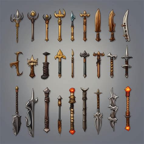 Premium Ai Image A Close Up Of A Bunch Of Different Types Of Weapons