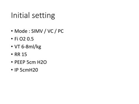 basic ventilator setting niv pptx