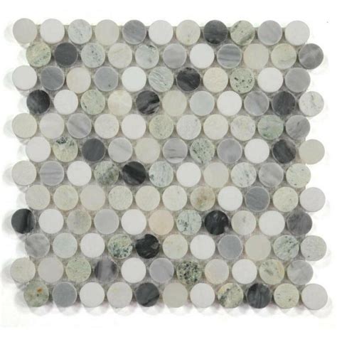 Curvus Grassland Circular Marble Mosaic Tile American Tile Depot
