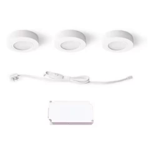 22333nkitj Wh Plug In 3 Light White Dimmable Integrated Led Under
