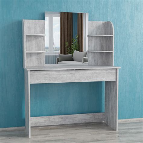 Туалетний столик стіл для макіяжу робочий I 114 Бетон ціна 2685 ₴ купити на Prom Ua Україна