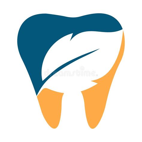 Tooth Logo With Leaf Vector Illustration Stock Vector Illustration Of