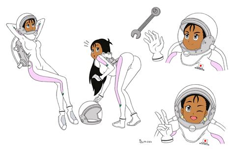 Matsuri Rocket Girls Concept Sheet Colored By Spaceboi Scaphandre On