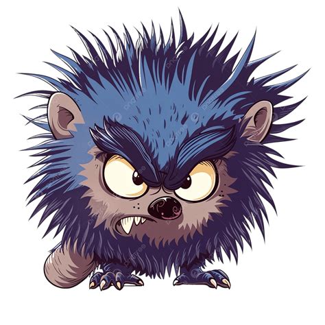 Cartoon Doodle Angry Hedgehog Hedgehog Porcupine Cartoon Png