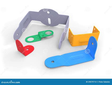 Plastic Brackets Stock Illustration Illustration Of Colorful 29079714