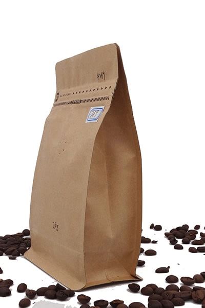 250g Eco Friendly Kraft Paper Box Bottom Coffee Beans Sachet Qingdao Tongli Packaging Products