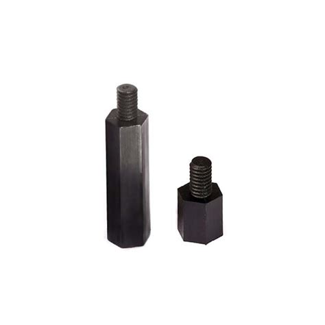 Nylon Male Female Screw Plastic Oem Threaded Pcb Spacer Black M8 M4 M6