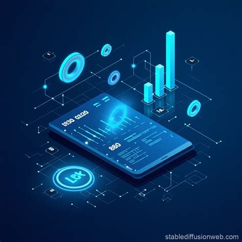 Futuristic Data Dashboard Stable Diffusion Online