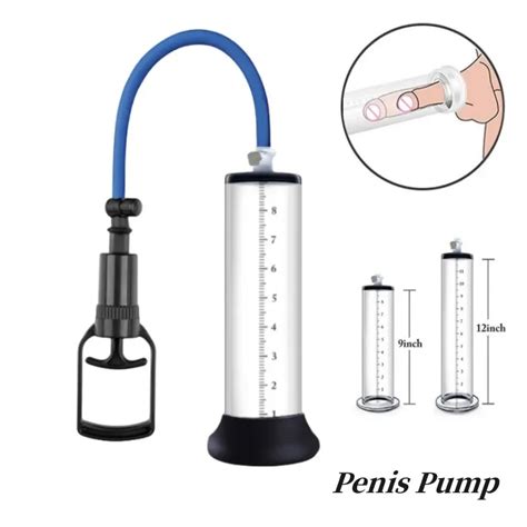 Acrylic Manual Penis Pump Vacuum Penis Enlarger Sex Toys For Men Male