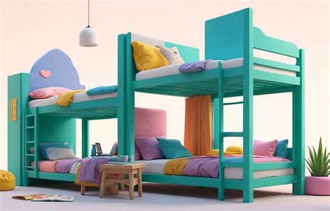 Student Dormitory Room Interior Stuff 3d Design Illustration Images